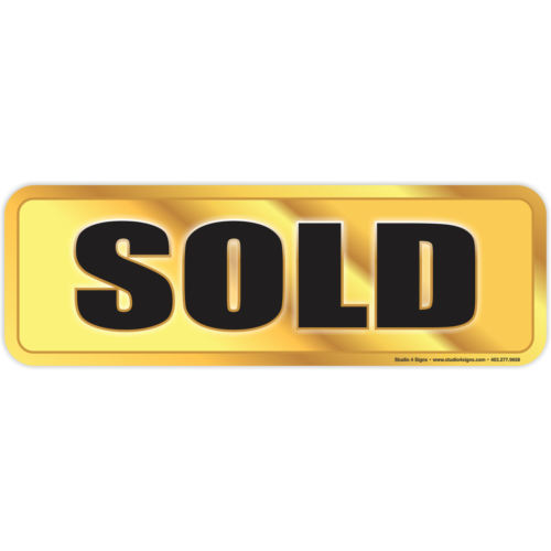 Removable SOLD Decals – Studio 4 Signs