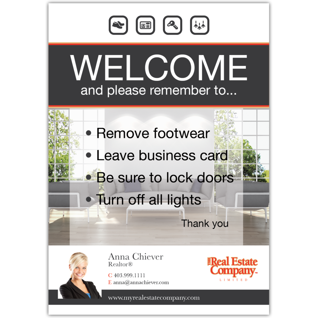Welcome Signs ( The Real Estate Company) Design Opt 3 – Studio 4 Signs