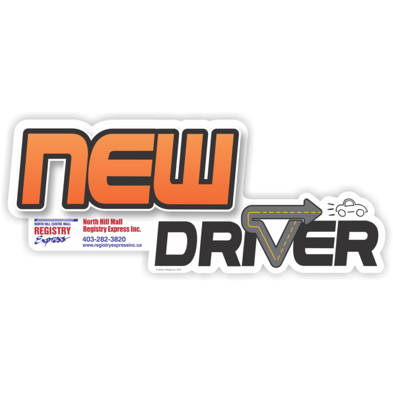 New Driver Decals/Magnets – Design Opt 1 – Studio 4 Signs