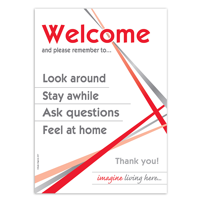Welcome Sign – Creative Series – Design Opt 6 – Studio 4 Signs