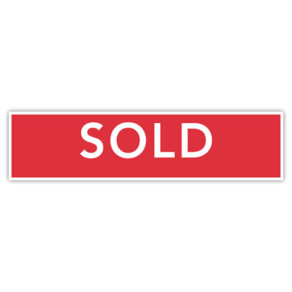 Sign Riders – SOLD – red background/white text simple – Studio 4 Signs